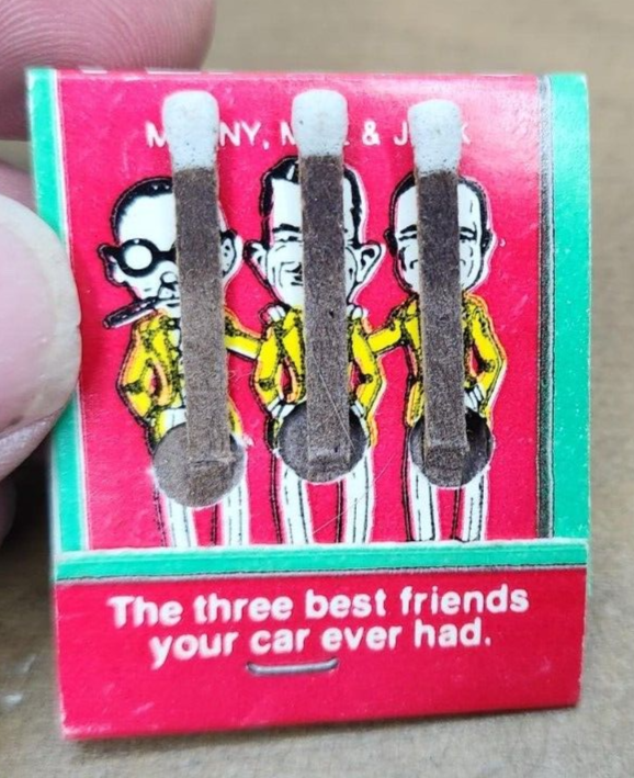 Vintage! Funny! Pep Boys Matchbook! Modified Matchstick Manhood! Joke ...