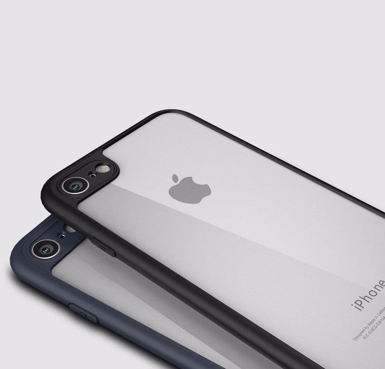Apple iPhone X 7 Shockproof Clear Ultra Thin Hard Hybrid Bumper Back ...