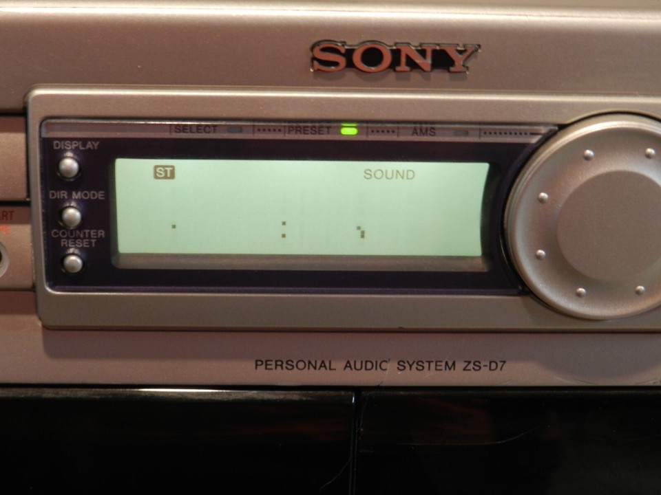 SONY ZS-D7 Personal Audio System Boombox Tape CD Portable Radio Stereo ...