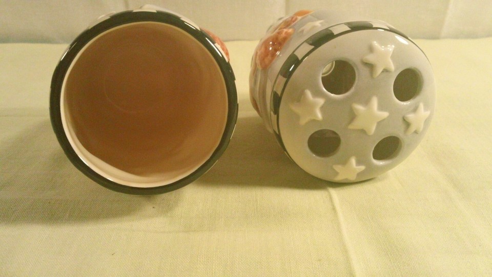 Debbie Munn Ceramic Toothbrush Holder and Tumbler Set Angels and Hearts ...