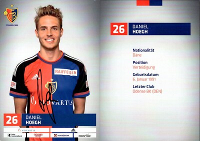 DANIEL HOEGH FC Basel Schweiz Autogramm Autogrammkarte AK Fussball ...