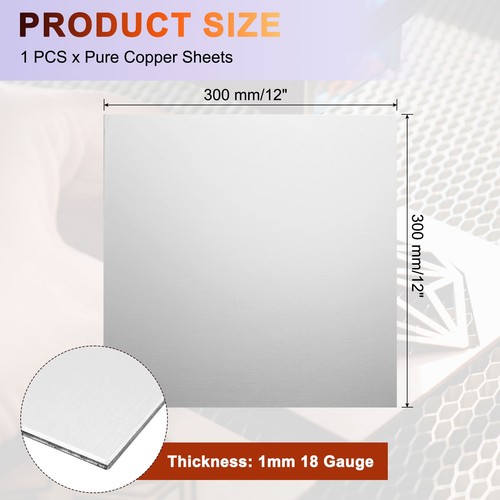 304 Stainless Steel Sheet Plate, 12" x 12", 18 Gauge (1mm) with Glove ...