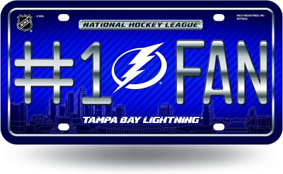 Tampa Bay Lightning Metal Auto Tag License Plate, #1 Fan Design, 12x6 ...