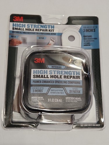 3M High Strength Small Hole Repair Kit 8 Oz Up to 3" Hole SHR-KIT NEW ...