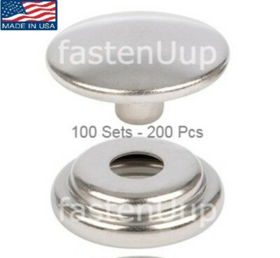 DOT* Stainless Steel Snap Fasteners Cap and Socket Kit 100 Sets ...