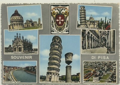 PISA -VEDUTINE E STEMMA 1958 CARTOLINA | eBay