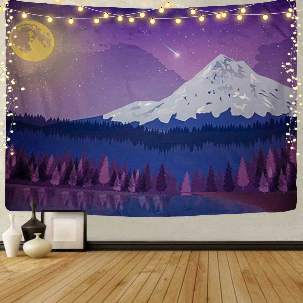 Landscape Moon Tapestry Wall Hanging Rugs Beach Mat Bedroom Decor ...