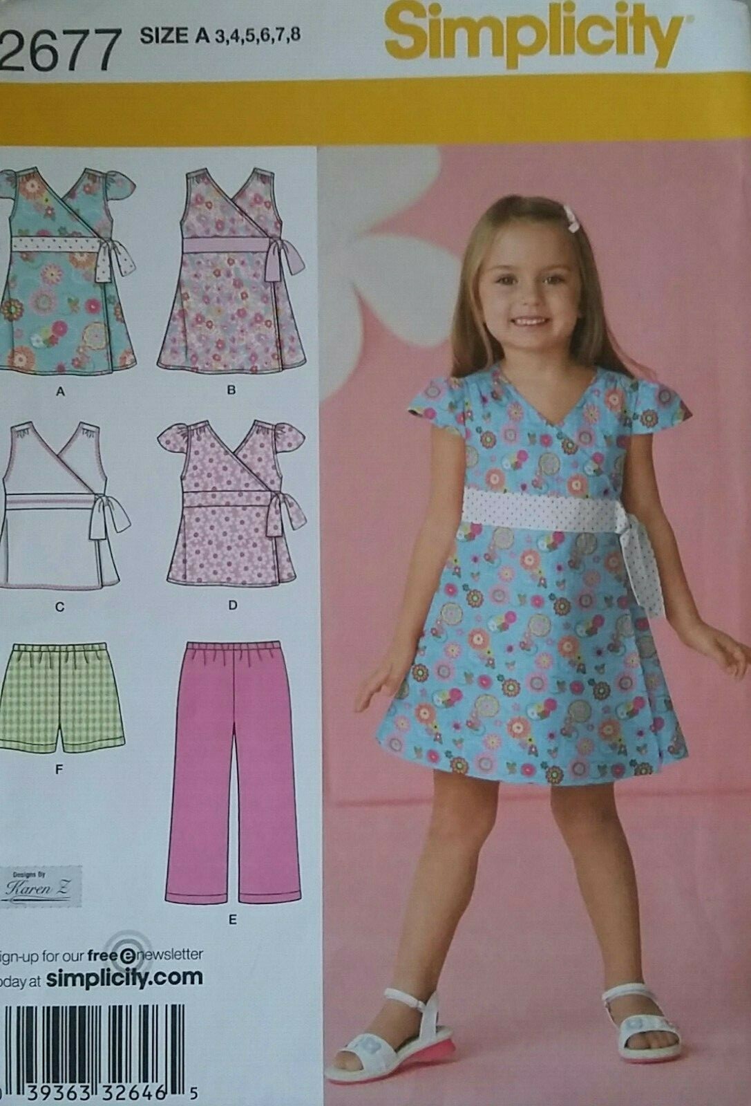 Sewing Patterns Pageant /Holiday/Party Girl's Dresses/Gowns Size 1/2M ...