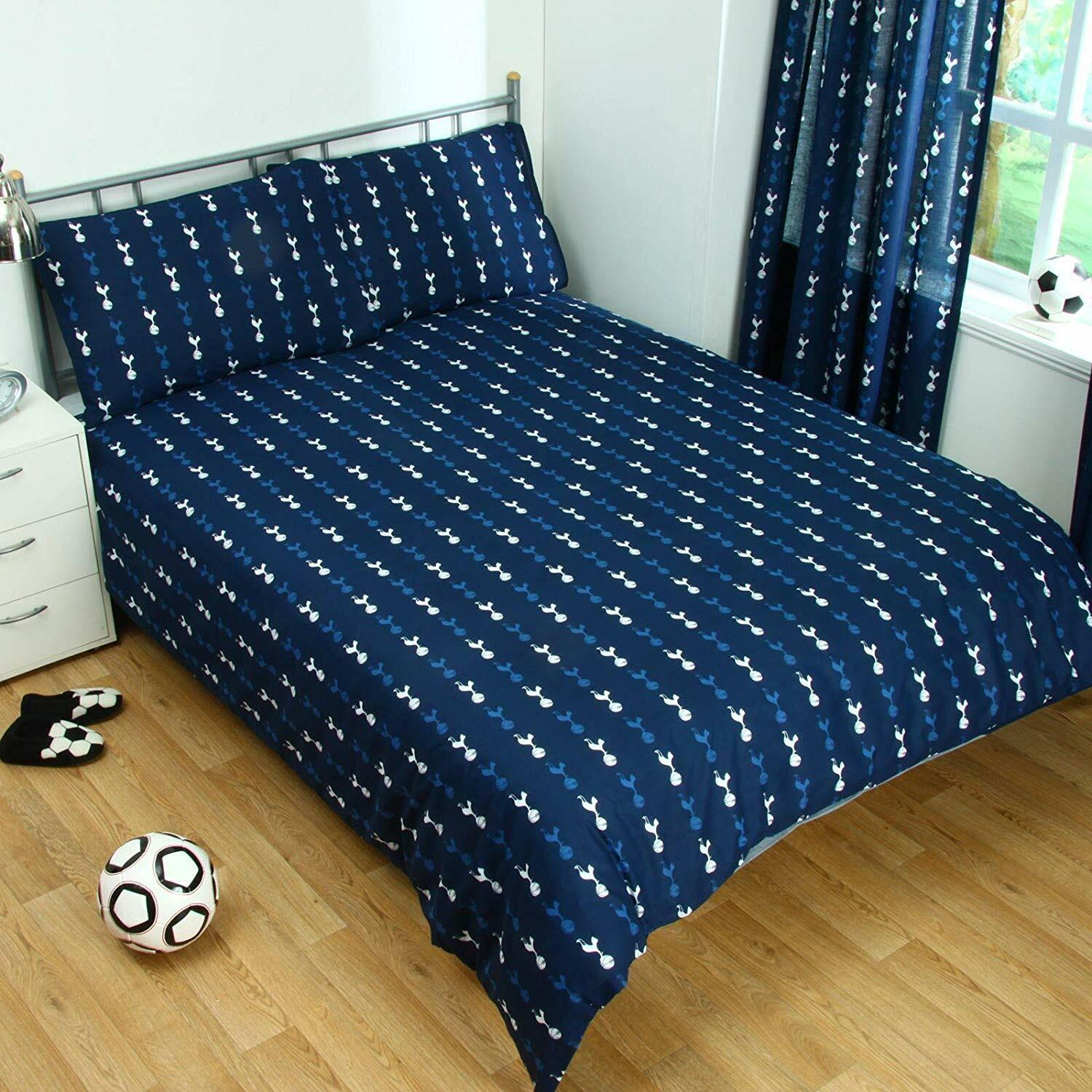 Tottenham Spurs 'Pulse ' Double Duvet Cover Bedding Set Reversible ...