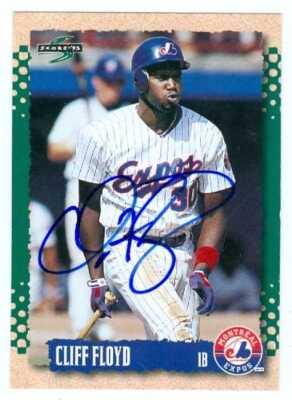 Cliff Floyd autographed Baseball Card (Montreal Expos) 1995 Score #401 ...