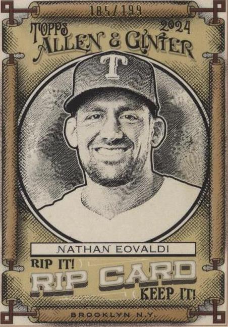 2024 Topps Allen & Ginter - Rip Cards Nathan Eovaldi #RIP-NE Ripped ...