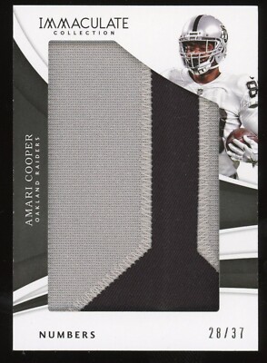 2018 Panini Immaculate Amari Cooper Numbers Jersey Card /37 #IM-97 | eBay