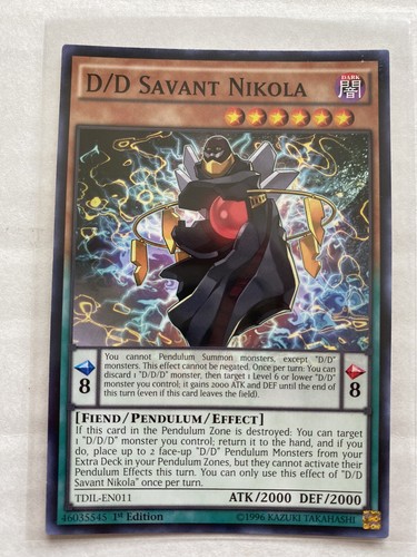 D/D Savant Nikola - TDIL-EN011 - Common - 1st Edition M/NM Yugioh | eBay