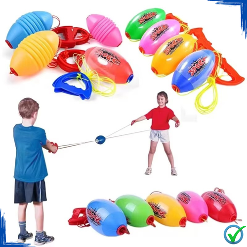 Shuttle Pull Ball Toy Kids Outdoor Game Arm Strength Training Elastic ...