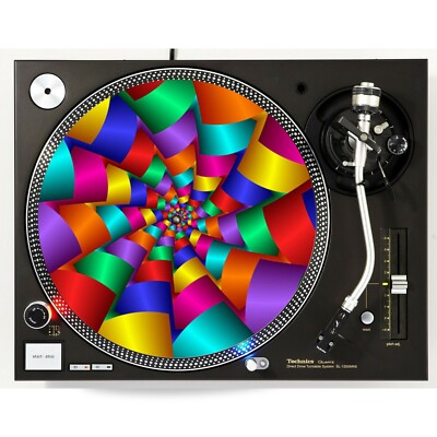DJ Color Wheel #2 Spiral Slipmat Turntable 12" LP Record Player, DJ ...