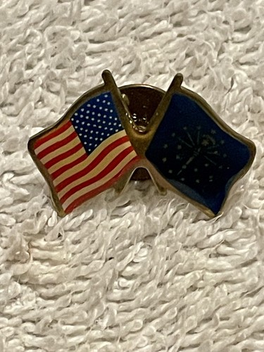 American & Indiana State Flag Dual Lapel Pin | eBay