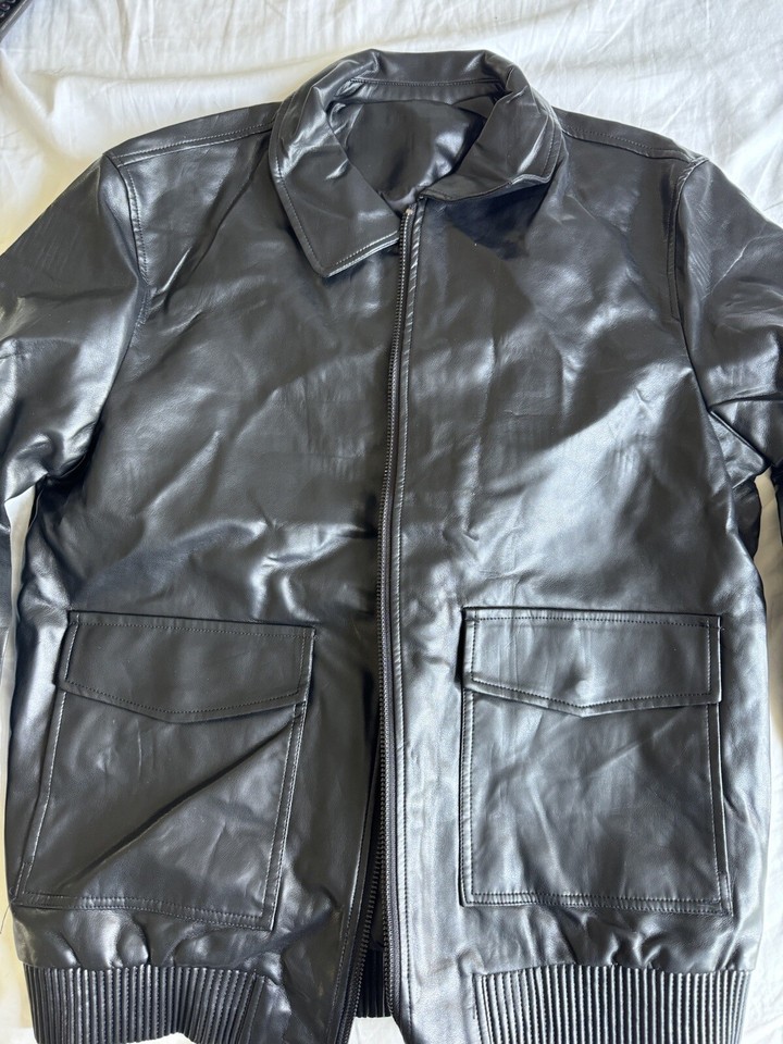 Collezioni Italian leather Bomber Jacket Mens New | eBay