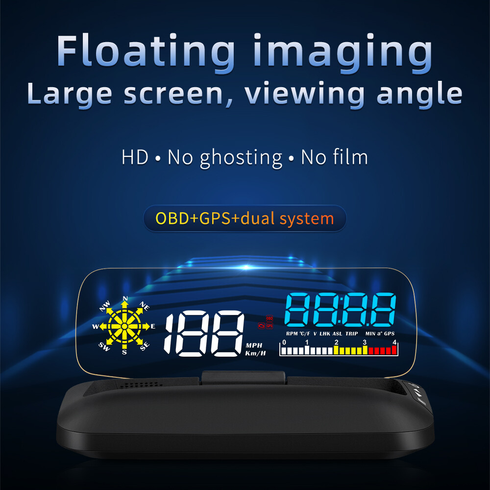 Windshield Projector OBD2 GPS HUD Head Up Display Overspeed Wide Angle ...