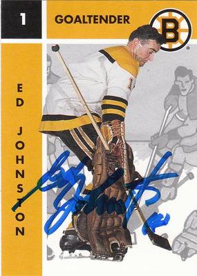 ED JOHNSTON Autographed Signed 1995 Parkhurst card Boston Bruins COA | eBay