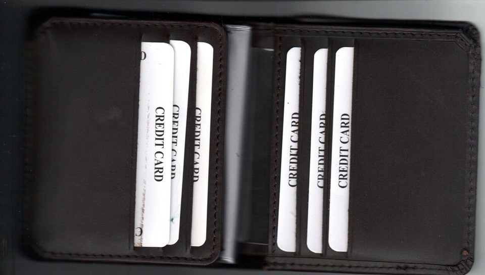 Leather Money/CC Wallet for Concealed Weapons Carry Permit Badge CCW ...