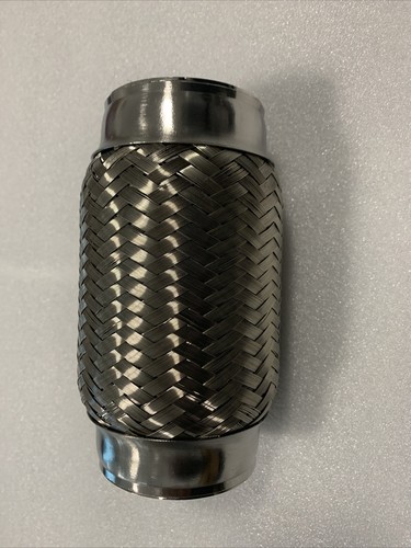 2" Flex Bellow 6" Long 304 S/S double braided Stainless Steel flex pipe ...