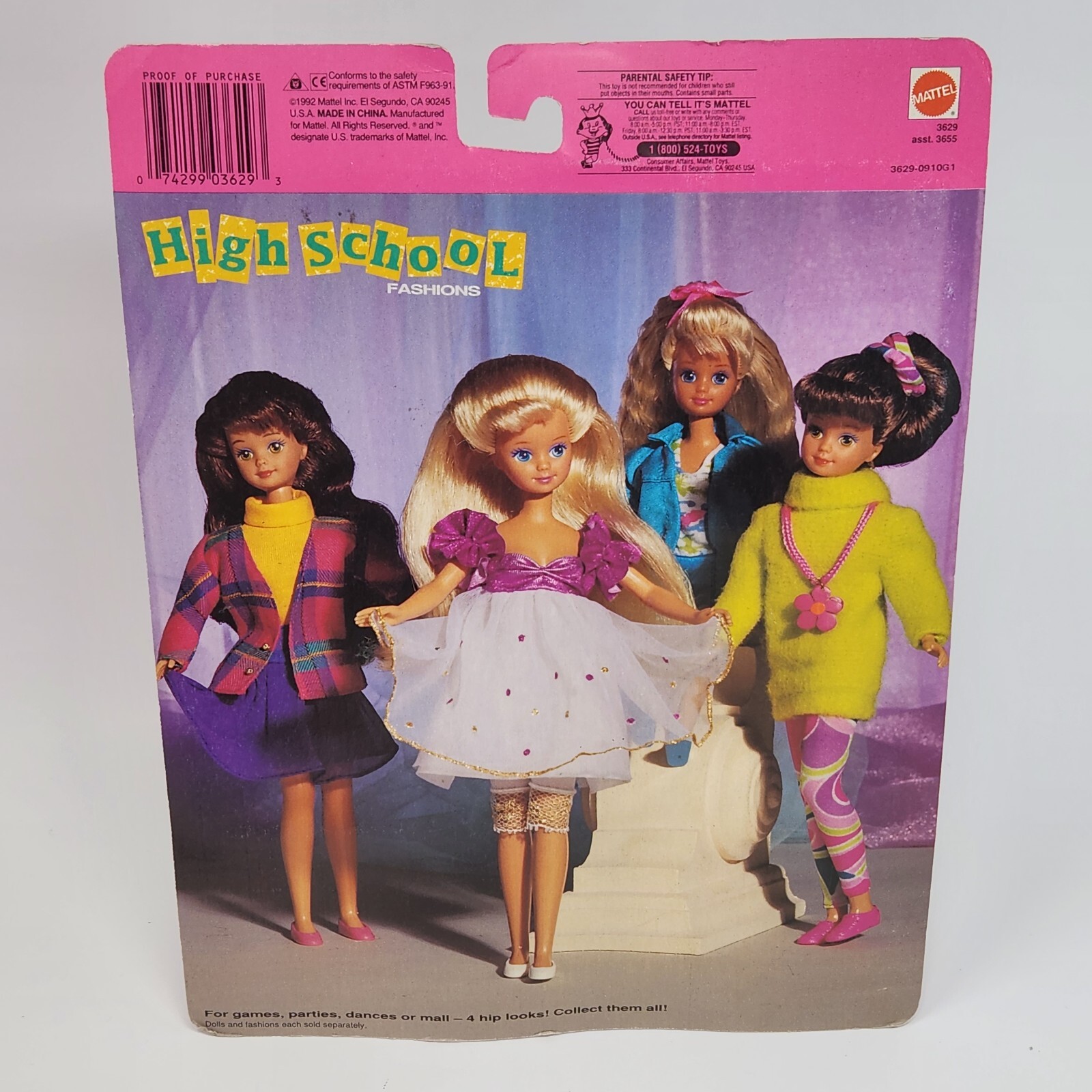 VINTAGE 1992 MATTEL BARBIE SKIPPER COURTNEY HIGH SCHOOL FASHIONS OUTFIT ...