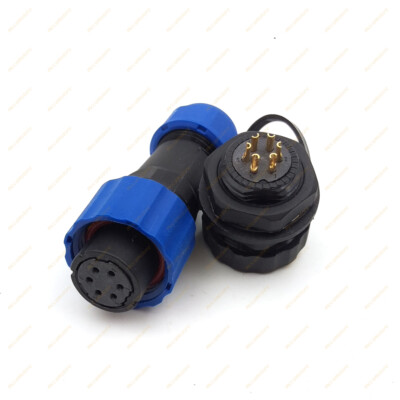 SD16 Waterproof 6 Pin Connector,Female Plug and Male Socket,Automobile ...