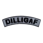 DILLIGAF Reflective Top Rocker Patch, Biker Rocker Patches | eBay