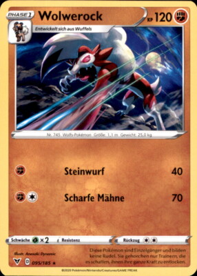 Pokemon 95/185 - Wolwerock - Rare | eBay
