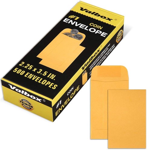Coin Envelopes Small Parts Envelope with Gummed Flap for Home, Garden ...
