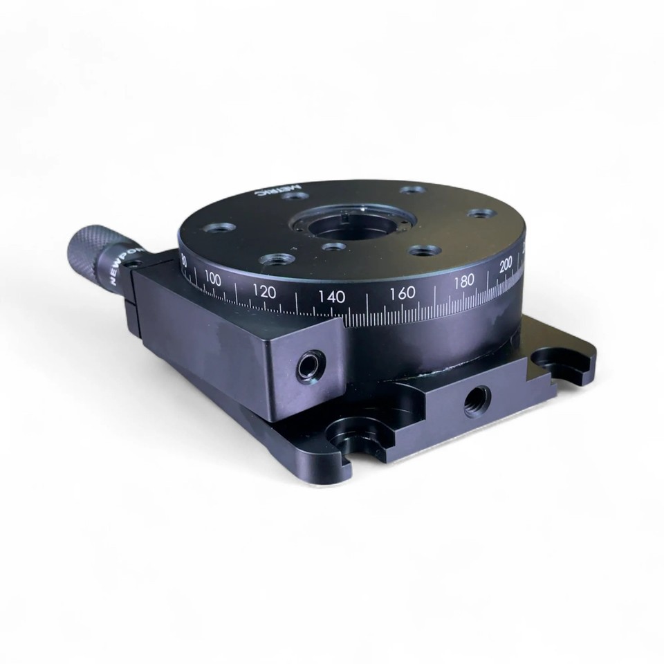 Newport Rotation Stage w Micrometer, 360° Coarse, 5° Fine, M4 & M6 ...