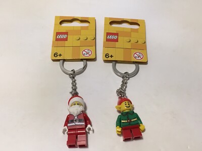 Lego Minifigure Keychains Santa 854040 & Elf 854041 New | eBay
