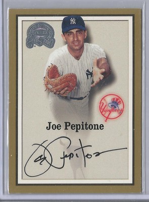2000 Fleer Greats of the Game Baseball Joe Pepitone Autograph Card On ...