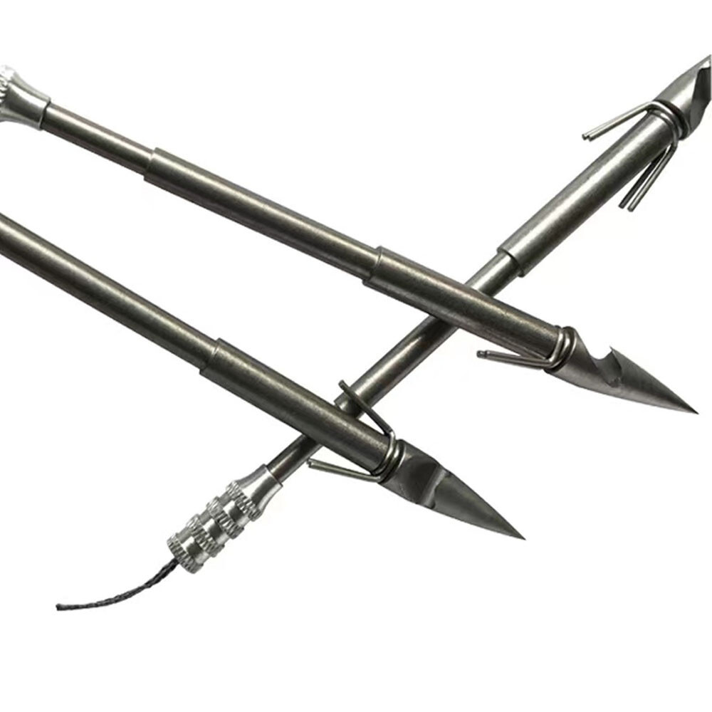 12 Pcs Bow Fishing Arrowheads Stainless Steel Fishing Slingshot ...