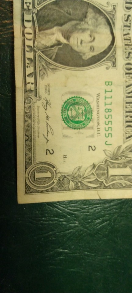 US Currency Paper $1 Unique Serial Number | eBay