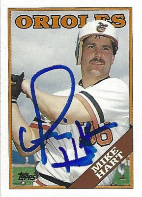 Autographed/Signed 1988 Topps #69 Mike Hart Baltimore Orioles | eBay