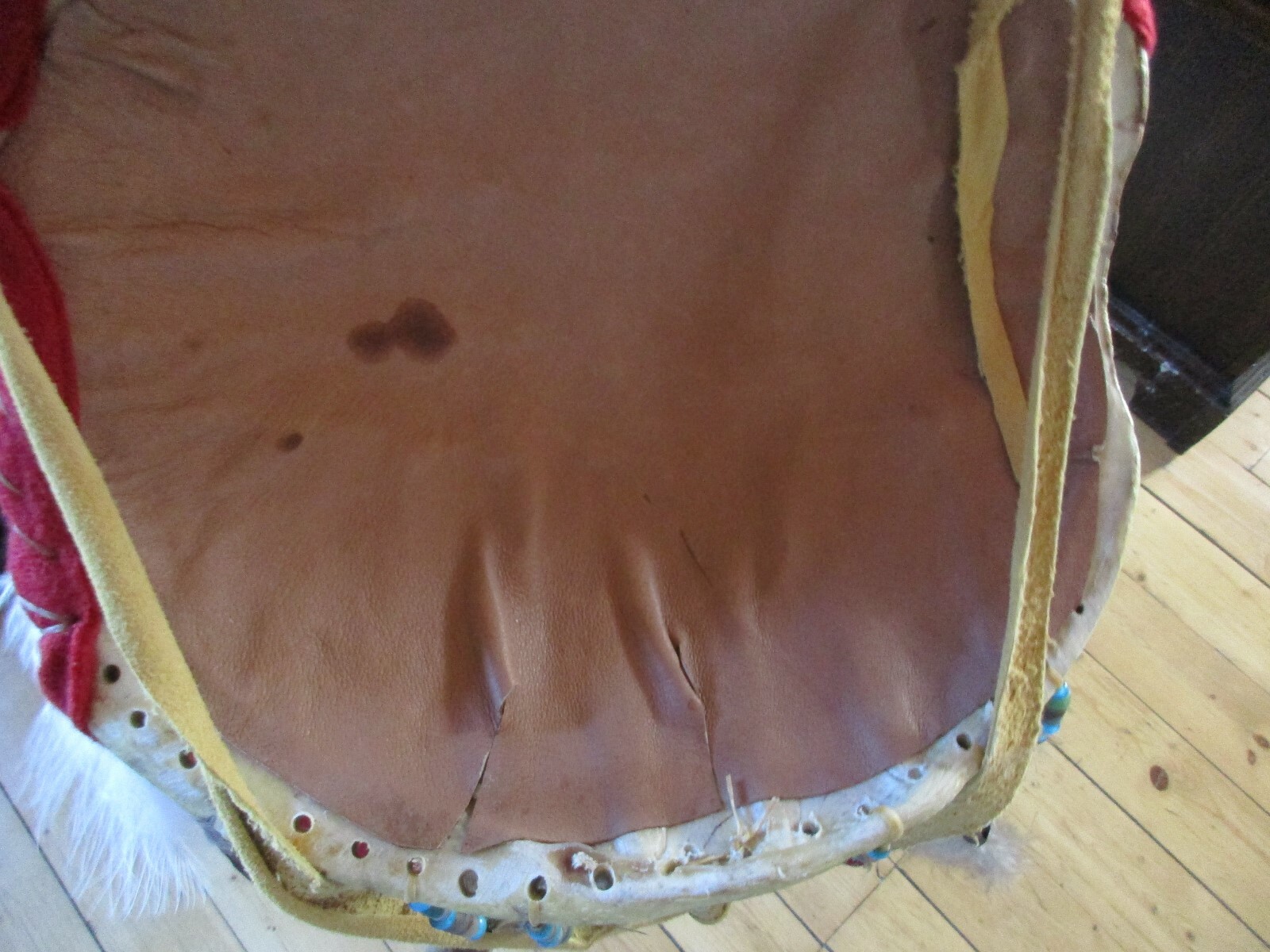 NATIVE AMERICAN CEREMONIAL TURTLE SHIELD, 12" WARRIOR BATTLE SHIELD ...