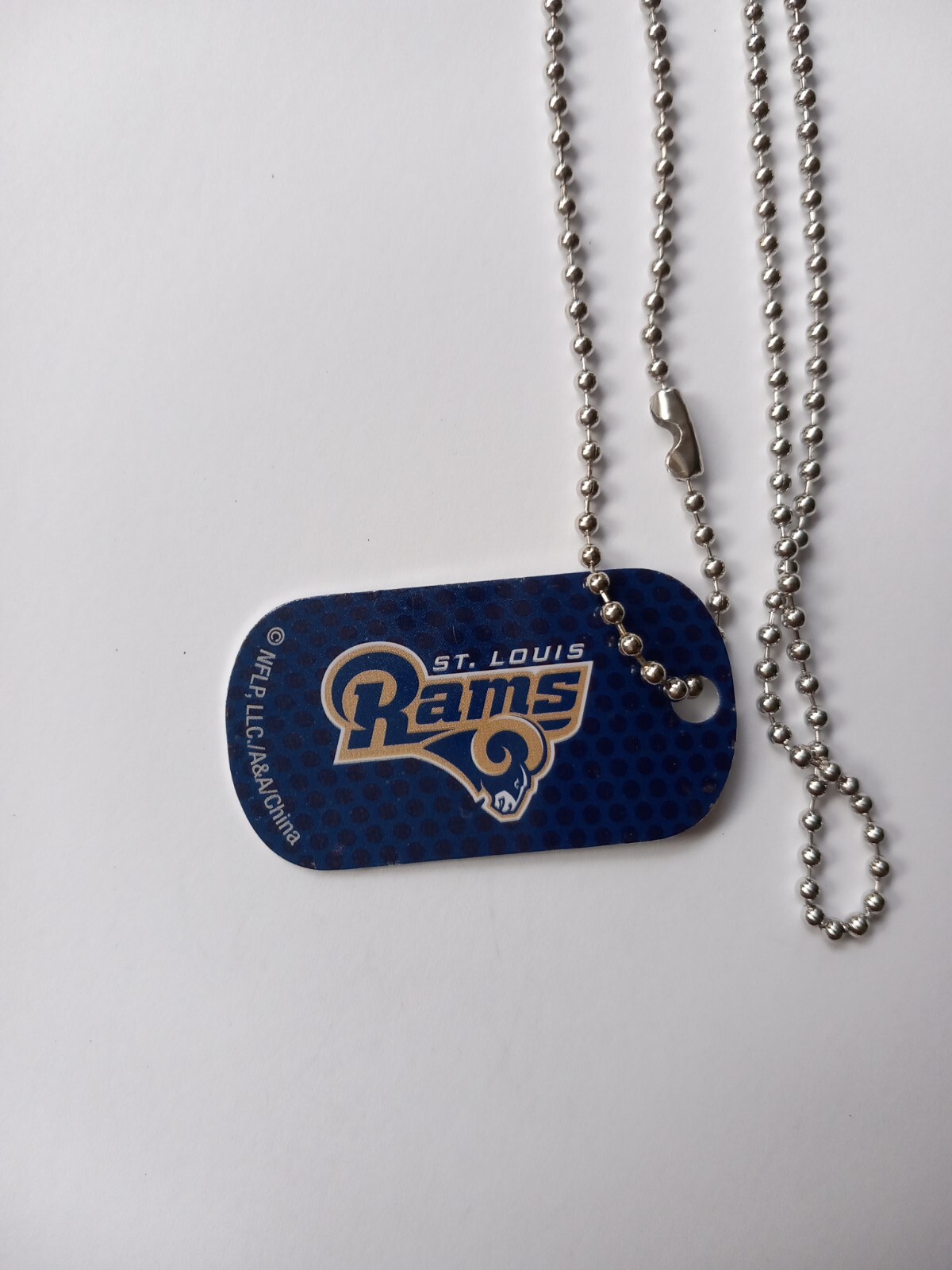 St. Louis Rams Anhänger mit Kette / Dog Tag, NFL American Football, Neu ...
