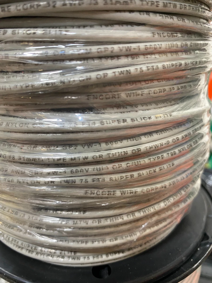 100 14 Gauge White Solid Copper THHN Wire, 43% OFF
