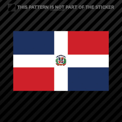Dominican Flag Sticker Self Adhesive Vinyl Dominican Republic caribbean ...