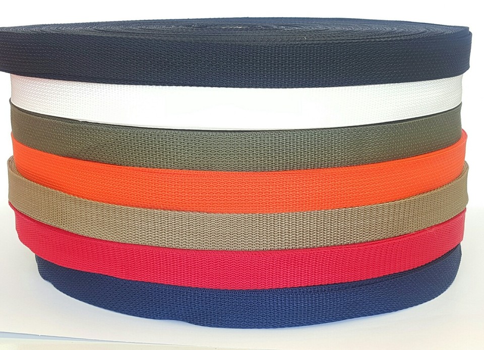 25 yards of 1" Lightweight Polypropylene Polypro Webbing - U Pick Color ...