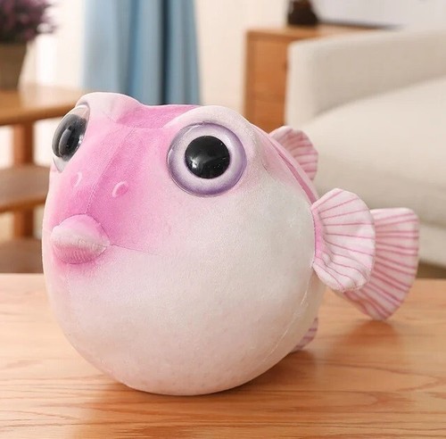Pink Puffer Fish 10 Inch Stuffed Animal Plush Toys Toddler Doll Kids ...
