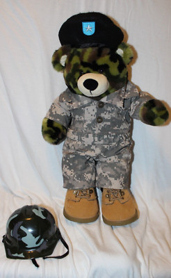 Camouflage Bear Build a Bear Plush Stuffed Animal Military Green w ...