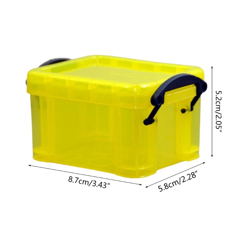 Mini Plastic Box with Locking Lid Jewelry Storage Case Container for ...