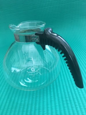 Gemco Coffee/Tea Pot glass with black handle made in USA | eBay