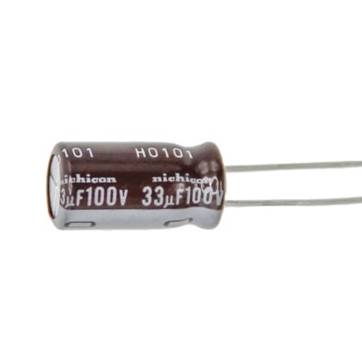 8pcs Nichicon 33uf 100V 105c Radial Electrolytic Capacitors 8mmx15mm | eBay