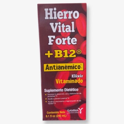 HIERRO VITAL FORTE +B12 ANTIANEMIC DIETARY SUPPLEMENT 8.1fl.oz/240ml | eBay