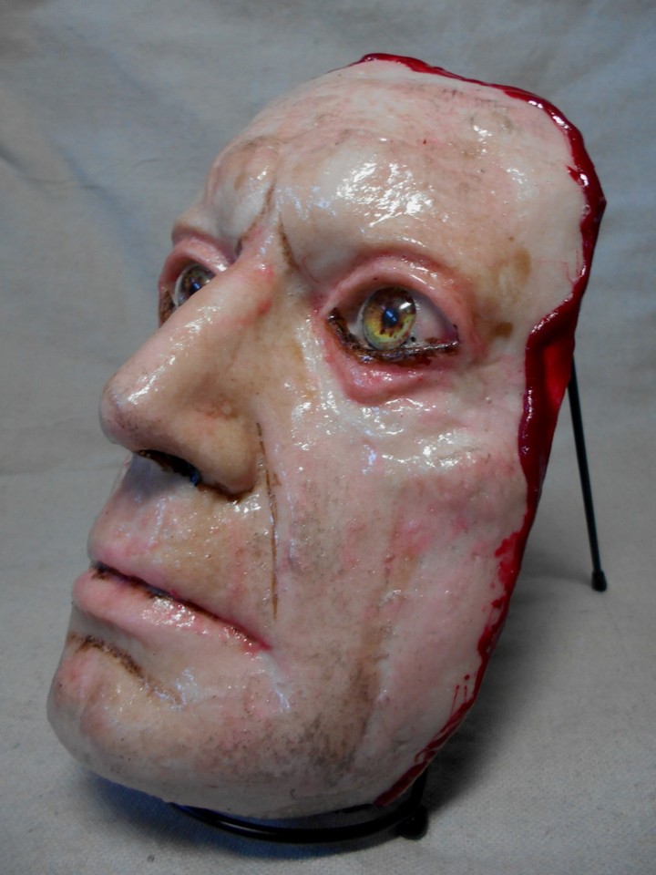 Horror movie fx Props - Corpse Face with Eyes and Display party | eBay