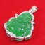 Genuine Green Jade Buddha White Gold Plated Crystal Pendant Chain ...