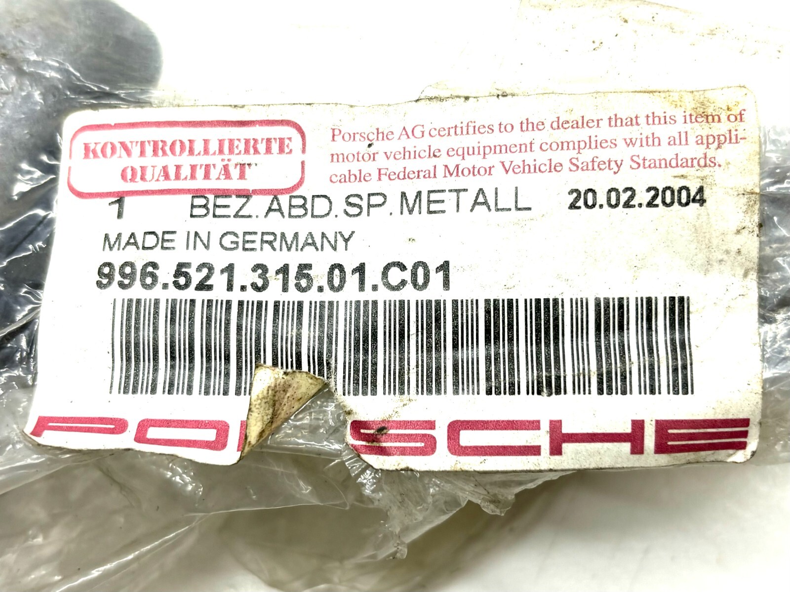 Porsche 996 986 Boxster Left Seat Hinge Cover Cap Plate 99652131501 Blk ...